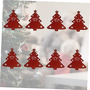 BESTOYARD 16 Pcs Cutlery Set Cutlery Bags for Christmas Tableware Holder Bag Christmas Fork Spoon Pocket Xmas Table Decoration Christmas Cutlery Bags Mini Non-woven Fabric Child Silverware