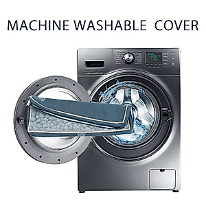 VANKEAN Waterproof Dog Crate Pad Bed Mat Reversible (Cool & Warm), Removable Washable Cover & Waterproof Inner Lining, Pet Crate Mattress for Cats and Dogs, Joint Relief Dog Bed for Crate, Navy/Grey