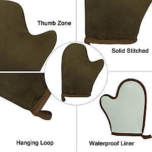 5 Piece Self Tanning Mitt Applicator Set with Self Tan Glove Tanning Back Lotion Applicator Tanning Brush Tan Face Mitt Exfoliating Glove, for Self Sunless Tanning Tan (bronze)