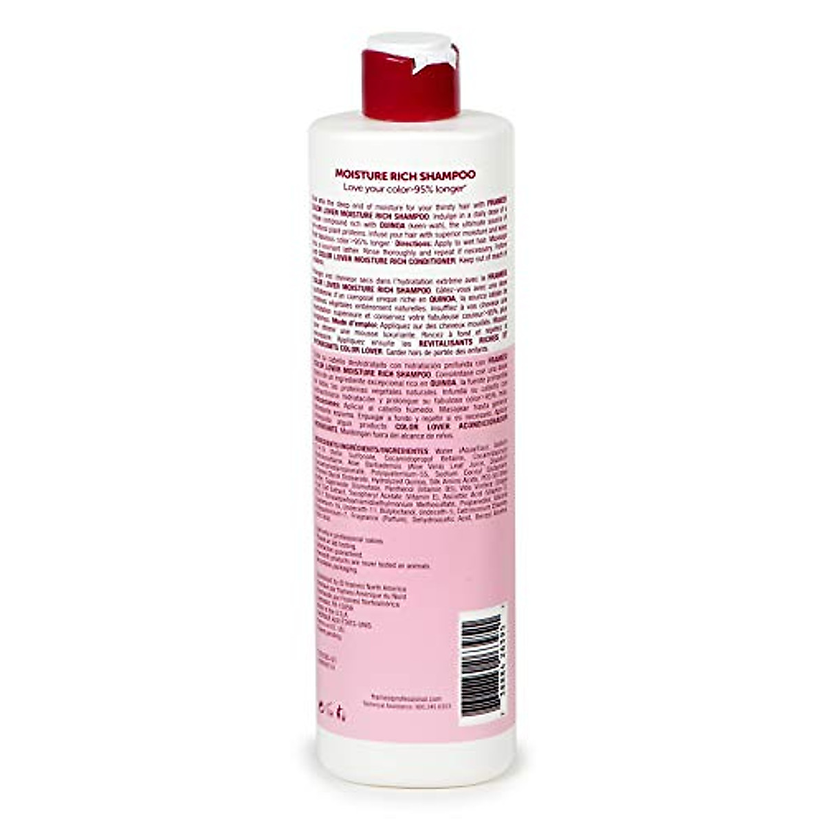 FRAMESI Color Lover Moisture Rich Sulfate Free Shampoo with Quinoa & Aloe Vera, Color Treated Hair, Fresh, 16.9 Fl Oz