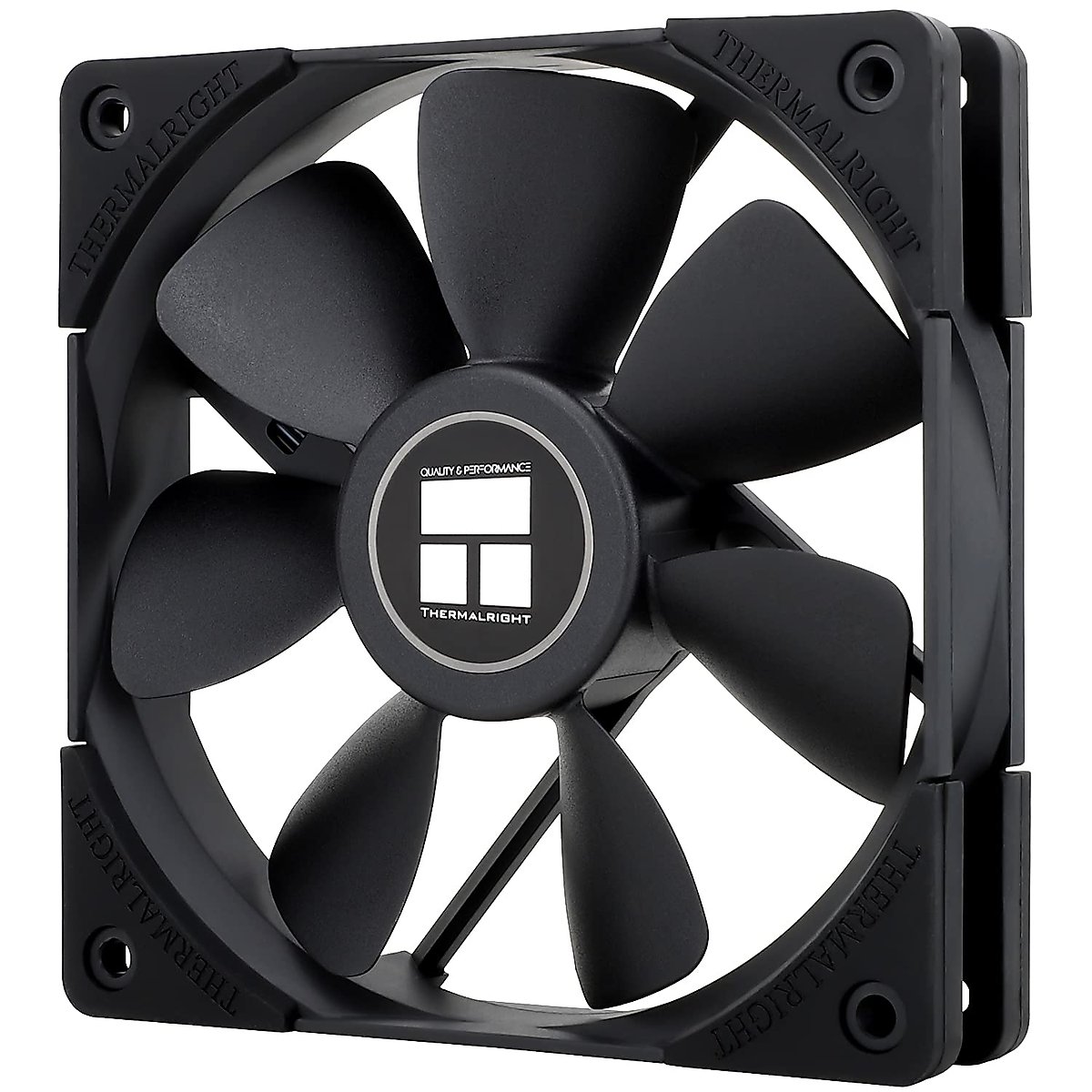 Thermalright TL-R12B 120mm Black CPU Fan, 4-PIN PWM Control, 1500RPM, Balance Performance Case Fan, Low Noise Computer CPU Fan Cooler