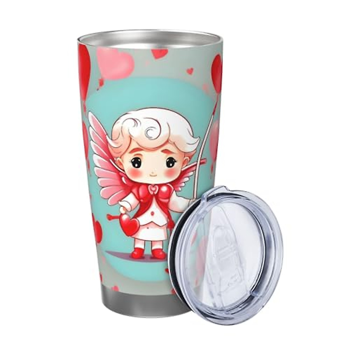 WXZYFP Car cup (single silver rim), can use a straw or drink directly, easy to use.Cute loving boy