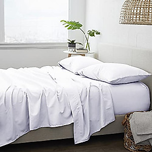 Giza Egyptian Cotton Sheets - Full Size, 100% Cotton, Fits Up to 15 Inch Extra Deep Mattresses, 4 Pcs (White)