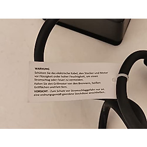 Pugmiia Onlyfire BRK-6025 Enamelled Rotisserie Ring Kit Fits Weber 57CM Charcoal Kettle Grill with Electric Motor for UK fits Most Others 57 cm Kettle BBQ