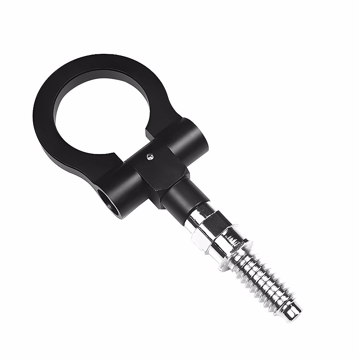 Car Front Bumper Tow Hook, Metal Bumper Pulls Trailer Rotary Tow Hooks, Universal Foldable Auto Repair Parts, Suitable for Truck SUV Car (Black)