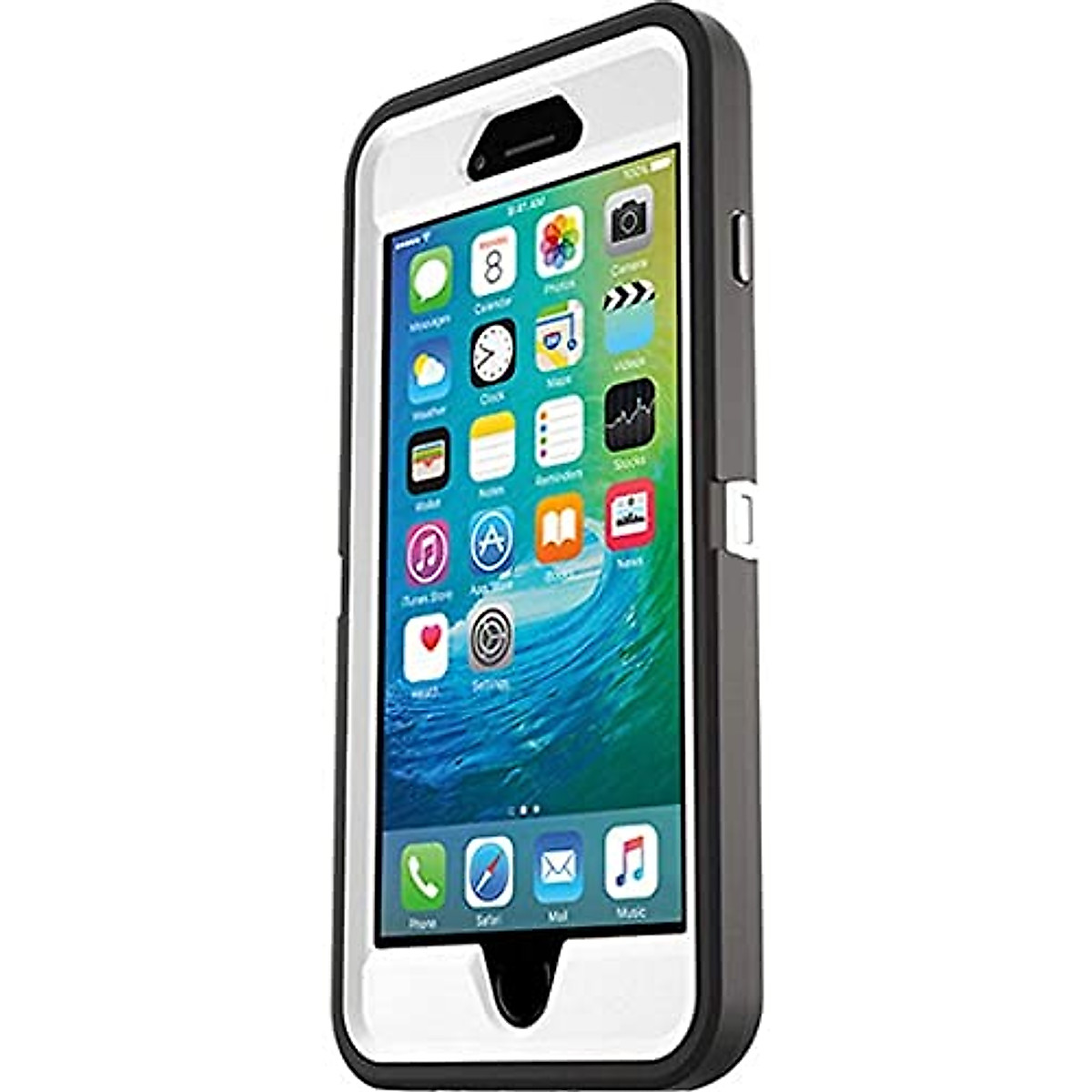 OtterBox Defender Series Rugged Case for iPhone 6s Plus & iPhone 6 Plus Non-Retail Packaging - Black/White - CASE ONLY
