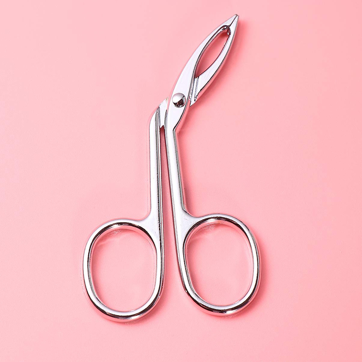 Beaupretty Eyebrow Tweezers, Scissors Shaped Eyebrow Slant Tip Tweezers Clip, Eyebrow Clip Tweezers for Lady Girls Women 2 pcs