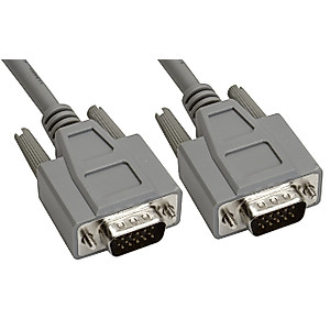 Amphenol CS-DSDHD15MM0-025 15-Pin HD15 Deluxe D-Sub Cable, Shielded, Male/Female, 25', Gray