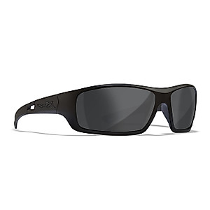 Wiley X Slay Sunglasses, Safety Glasses for Men and Women, UV Eye Protection for Shooting, Fishing, Biking, and Extreme Sports, Matte Black Frames, Grey Tinted Lenses Ballistic Rated