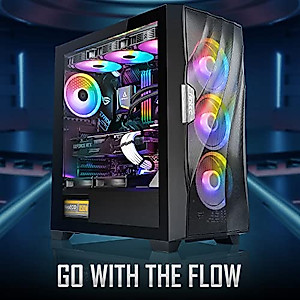 Antec DF700, Mid Tower Computer Case, ATX Gaming Case, USB3.0 x 2, 360 mm Radiator Support, 3 x 120 mm ARGB, 1 x 120 mm Reverse & 1 x 120 mm Fans Included