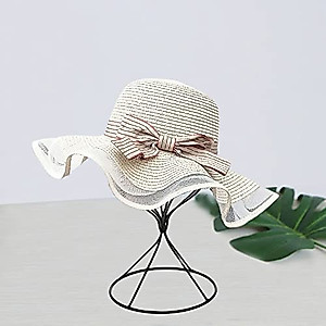 Mydio 2 Pieces Modern Metal Hat Stands Durable Stable Metal Hat Cap Rack Wigs Holder, Metal (black)