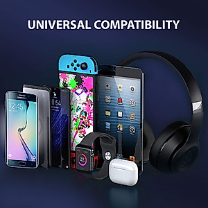 Success4Sport Portable AA Battery Travel Charger Works for GoPro Hero 8 Black KIT and Emergency Re-Charger with LED Light! (Takes 2 AA Batteries,USB-C) [White]