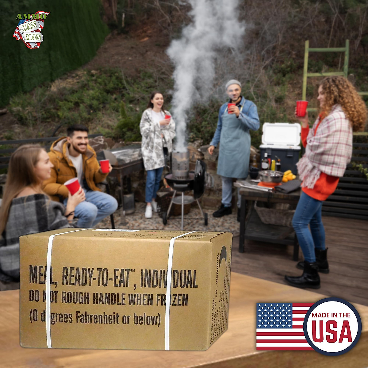 U.S. Meal Ready to Eat (Variety Pack of 12) – Nutritional Emergency Food Rations - Freeze Dried Food w/Flameless Heaters, Entree, Side Dishes, & More - MRE Kit for Emergency Survival, Hunting, & More