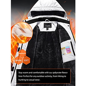 TACVASEN Winter Jacket Women Waterproof Ski Jacket Warm Snow Coat Fleece Jacket Women Windproof Rain Windbreaker