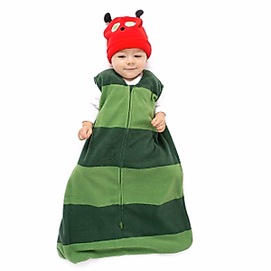 Baby Fleece Sleep Sack - Infant Wearable Blanket Newborn Swaddle Sleepbag & Hat