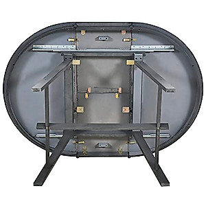 Lepfun Round Extendable Chairs, 4 Person, Wooden Kitchen Home Room (Grey), 5 Pieces Dining Table Set 1