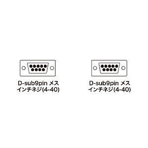 Sanwa Supply KRS-403XF-5K2 RS-232C Cable (Cross), 16.4 ft (5 m), Light Gray