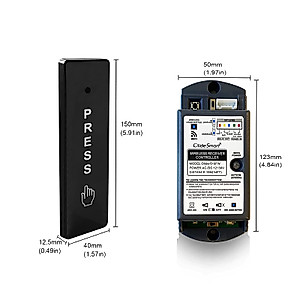 Smart WiFi APP Control Automatic Door Opener by Olideauto,WiFi Built in Receiver Olide-510FW,Compatible with Alexa,Google Assistant Voice Control Auto Door with Wireless Push Panels