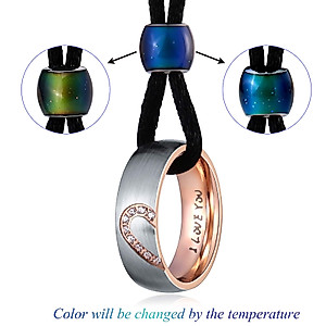 Aienid Best Friend Necklace,Stainless Steel Matching Couple Necklaces,Couple Heart Pendant,Matching Couple Necklaces for Him and Her,Matching Heart Necklace for Wedding