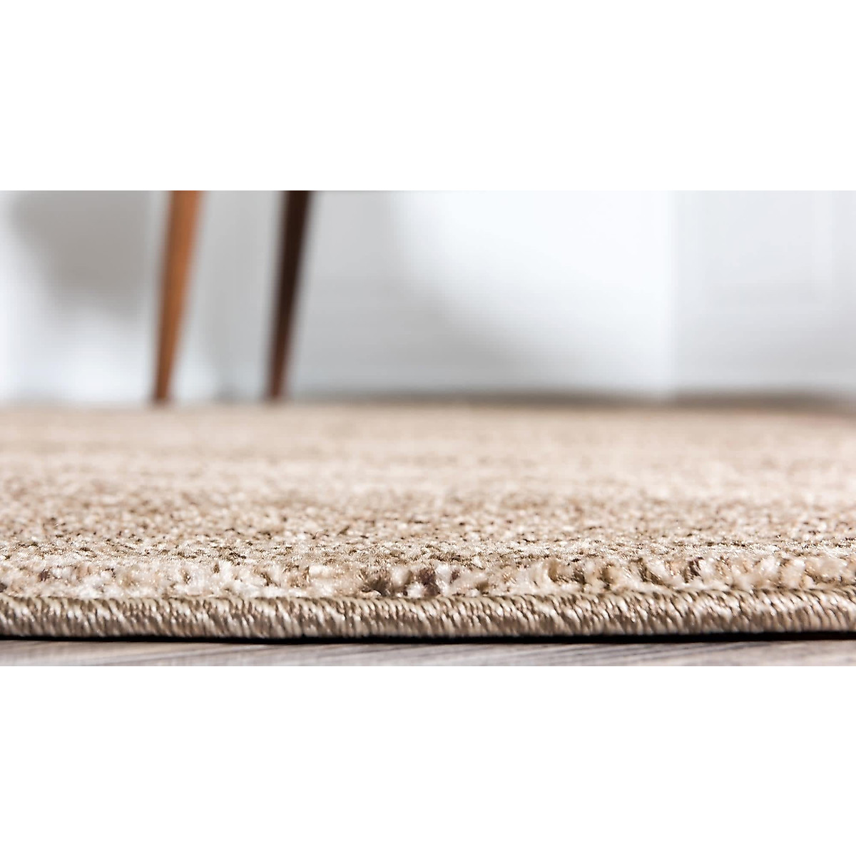 Unique Loom Del Mar Collection Area Rug - Abigail (6' 1" Round, Beige/ Ivory)