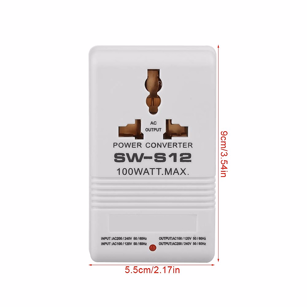 100W Power Converter AC110V/120V to 220V/240V Step-Up&Down Voltage Converter Travel Adapter Transformer