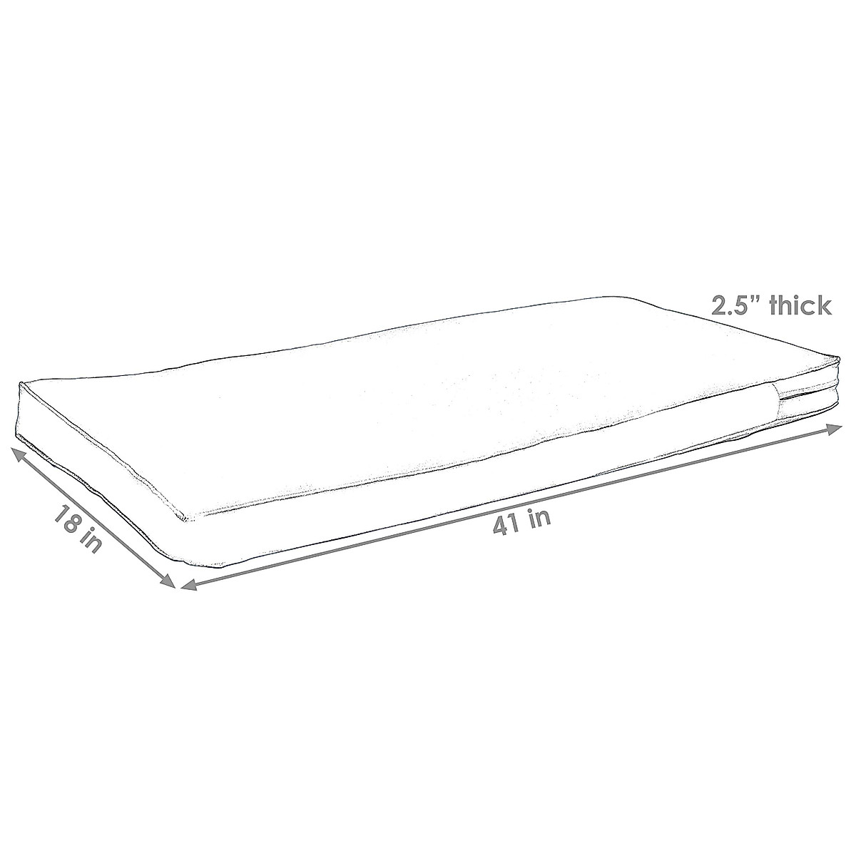 Sunnydaze 41-Inch x 18-Inch Weather-Resistant Indoor/Outdoor Bench Cushion - Rust