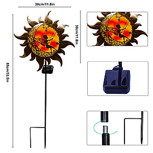 YJFWAL 2 Pack Frog Solar Lights Outdoor Frog Garden Decorations with Solar Lights Metal Frog Solar Stake Lights Waterproof Solar Powered Light for Patio, Backyard, Pathway Decor Halloween Decor