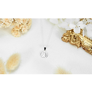 AeraVida Mini Little Cherub Cupid Angel .925 Sterling Silver Pendant Necklace | Guardian Angel for Protection Necklace | Angel Pendant for Women Anniversary Jewelry Gift