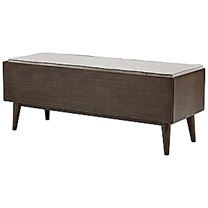 Signature Design by Ashley Chetfield Upholstered Mid-Century Modern Storage Bench, Brown