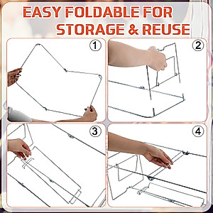 Thyle 8 Pcs Chafing Wire Rack Chafing Dish Rack, Foldable Buffet Serving Stand Easy Storage Reuse Dish Serving Trays Food Warmer Catering Supplies for Parties Occasions Events