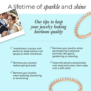 La Joya 1/2 CT TW Certified Lab Created Diamond Eternity Rings for Women | Sparkling 10k Rose Gold Wedding Bands for Women, Stackable Band and Diamond Anniversary Band | Ring Size 5.5