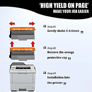 MSOTFUN TN-720 TN720 Toner Cartridge Black, Replacement for Brother TN-720 Toner for HL-5440D 5450DN DCP-8110DN 8510DN MFC-8710DW 8950DW/DWT Ink Printer, 1 Pack