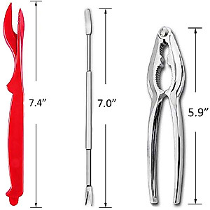 Artcome 20 pcs Seafood Tools Set Including 8 Forks, 6 Crab Crackers and 6 Lobster Shellers Nut Cracker Set