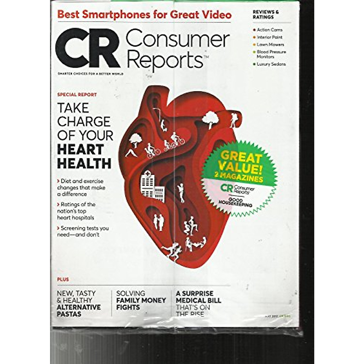 CR CONSUMER REPORTS MAGAZINE + GOOD HOUSEKEEPING MAGAZIN, MAY, 2017 LOT OF 2