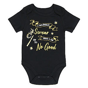 Harry Potter Infant Baby Boys Hogwarts Muggle Solemnly Swear One Piece Pajama Romper 3 Pack (24 Months)