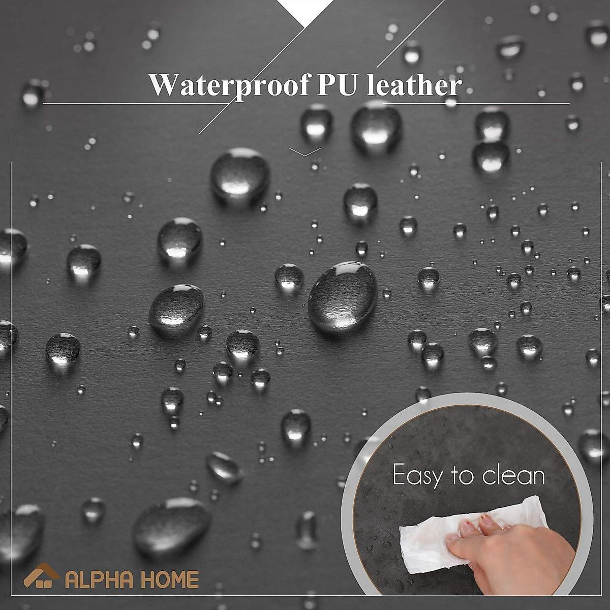 ALPHA HOME Swivel Bar Stool Adjustable Airlift Counter Height Bar Stool Kitchen Dining Cafe Hydraulic PU Leather Bar Chair with Padded Back and Chromed Metal Base, Grey.1PC