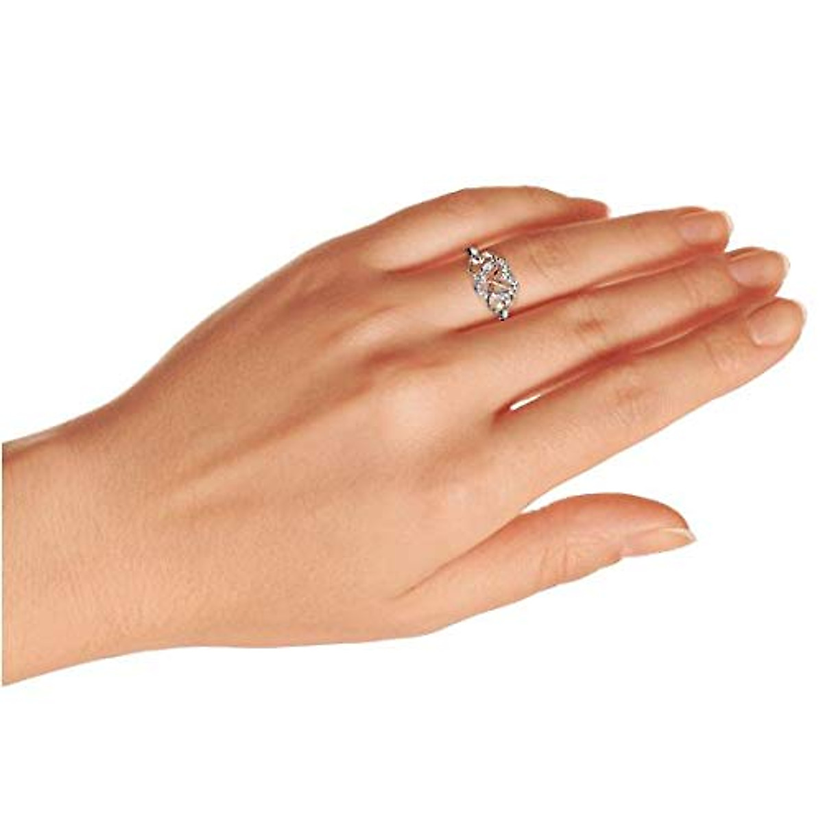 Bling Jewelry Romantic Two Tone Pave CZ Accent Cubic Zirconia Crossover Intertwined Infinity& Heart Promise Ring For Women Rose Gold Plated .925 Sterling Silver