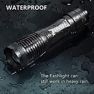 2 Pack UV Flashlight BlackLight, COSOOS 2 in 1 LED Tactical Flashlight & 395nm Black Light Pet Urine Detector for Dog/Cat Urine, Dry Stains, Bed Bugs, Scorpions.