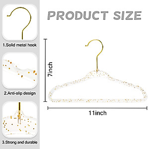 Concepts 20 Pack Premium Heavy Duty Glitter Accrylic Baby Hangers-Elegant for Baby Nursery Space-Saving Non-SlipClothes Hangers with Chrome Hook