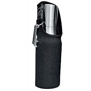 AUGood Beer Bottle Cooler: Stainless Steel Double Wall Bottle Insulator with Cover/Includes Bottle Opener and fit's long neck and standard neck 12oz bottles