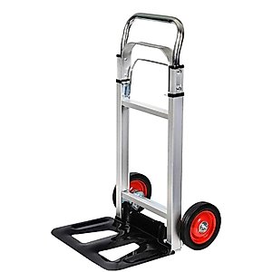 Generic Push Cart Hand Trucks Utility Carts Platform Trucks, Folding Cart with Wheels, Material Transport Equipment, Maximum Load 100Kg/220Lb