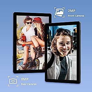 tabtrust Tablet 10 inch Android 10.0 OS WiFi Tablets PC with 10.1'' IPS HD Display, 32GB ROM Storage, Quad Core Processor, 6000mAh Battery, 2MP+8MP Dual Cameras - Black