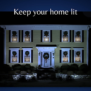 4E's Novelty 4 Pack Dusk to Dawn Electric Candles for Windows with Auto Sensor, and Plug in, Flameless Candles with Suction Cup Holder & Extra Bulb, Christmas Window Candles Bulk