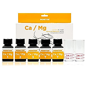 Monitor Calcium/Magnesium Low Salinity (0-5 PPT) Test KIT (120 Tests) - Monitor Aquarium and aquaculture Water Quality