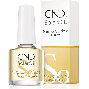 CND SolarOil Cuticle Oil, Natural Blend Of Jojoba, Vitamin E, Rice Bran and Sweet Almond Oils, Moisturizes and Conditions Skin, Pack Of 1, 0.25 Fl Oz