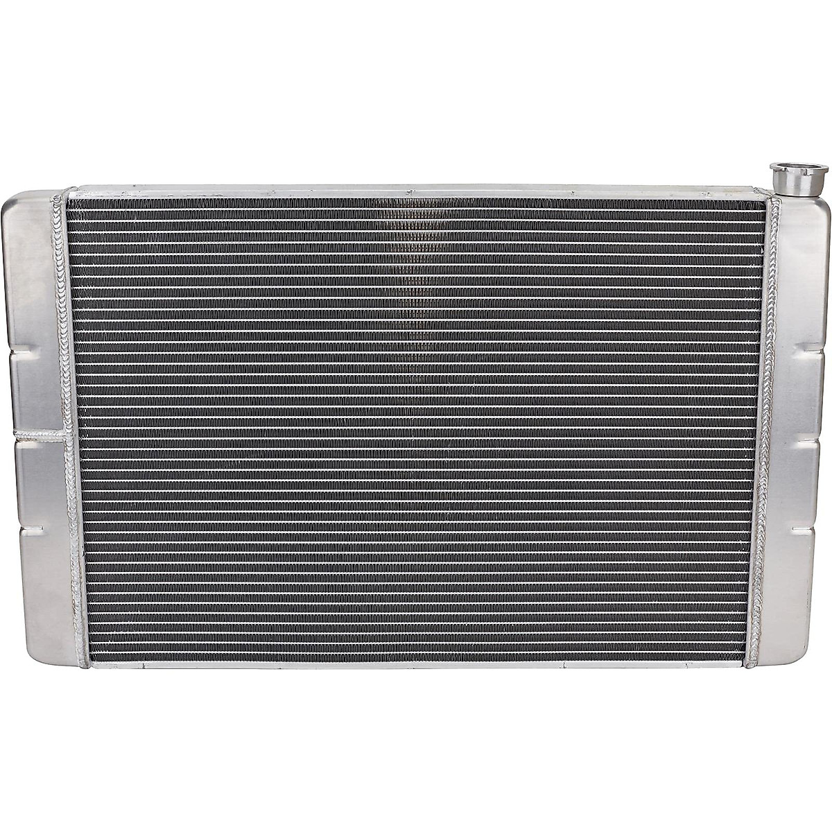 Speedway Motors 28-Inch Double Pass Aluminum Racing Radiator, S/B Chevy, Furnace-Brazed for Durability, Superior Performance, Double Pass Design with 2.25" Core, Efficient 1" Aluminum Tubes