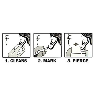 Long Post 14kt Yellow Gold 3mm CZ Cubic Ear Piercing Earrings Studex System 75