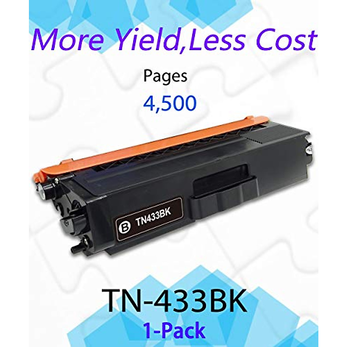 (1-Pack, Black) Compatible TN433 TN-433 Toner Cartridge Used for Brother HL8260CDN L8360CDWT L9310CDW MFC-L8690CDW L8610CDW L9570CDW(T) Printer, by EasyPrint