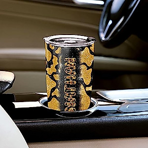 WAZONE Personalized Cow Coffee Tumbler with Lid Cowhide Pink 20oz 30oz Tumblers Vacuum Insulated Cup Travel Mug Stainless Steel Christmas Birthday Gift for Women Daughter Sister Animal Lover Farm Girl