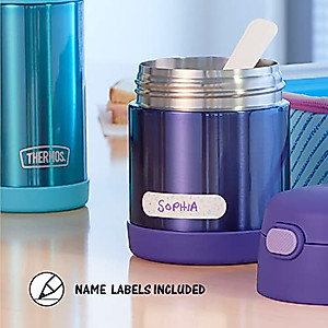 THERMOS FUNTAINER 10 Ounce Stainless Steel Vacuum Insulated Kids Food Jar with Spoon, Cars